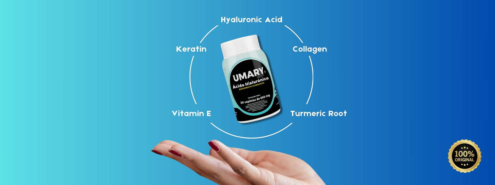 Umary Hyaluronic Acid 30 Caplets 850 mg